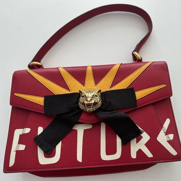 Gucci | Bags | Gucci Future Bow Red Leather Bag | Poshmark